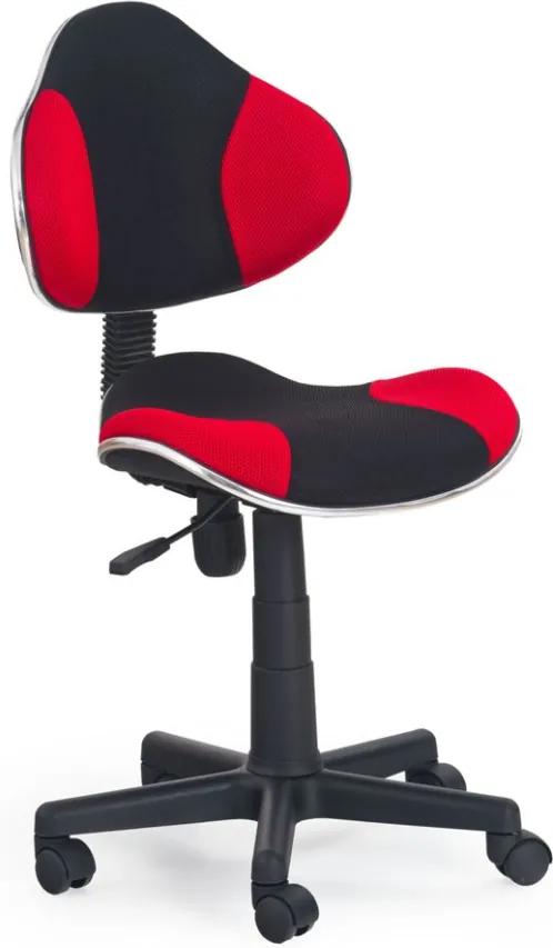 MAXMAX Dětská otočná židle FLASH černočervená