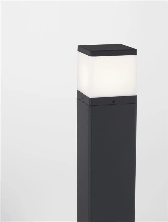 NV 9060185 Venkovní sloupkové svítidlo FERRON tmavě šedý hliník a čirý akrylový difuzor E27 1x12W 220-240V bez žárovky IP65 - NOVA LUCE