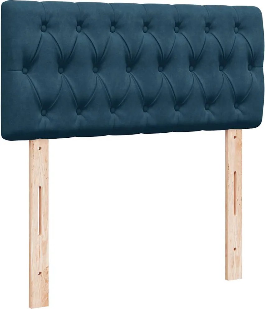 Box spring postel s matrací modrá 100 x 200 cm samet 3287672