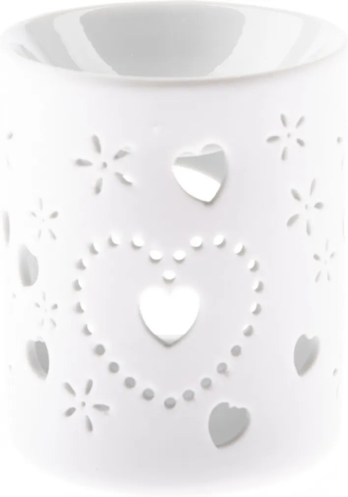 Porcelánová aromalampa Hearts, 8,5 x 10 cm
