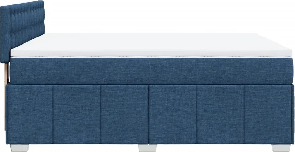 Box spring postel s matrací modrá 160x200 cm textil 3289439