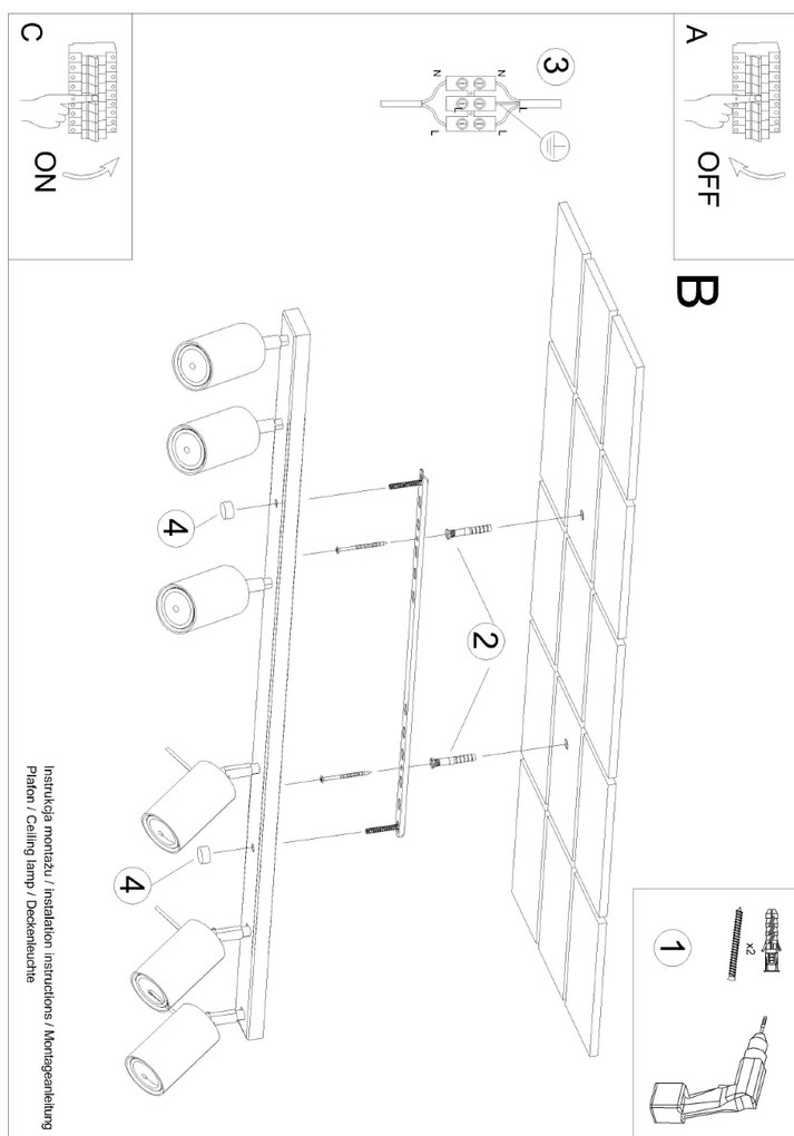Bodové svítidlo Ring, 6x olivové kovové stínítko, (možnost polohování)