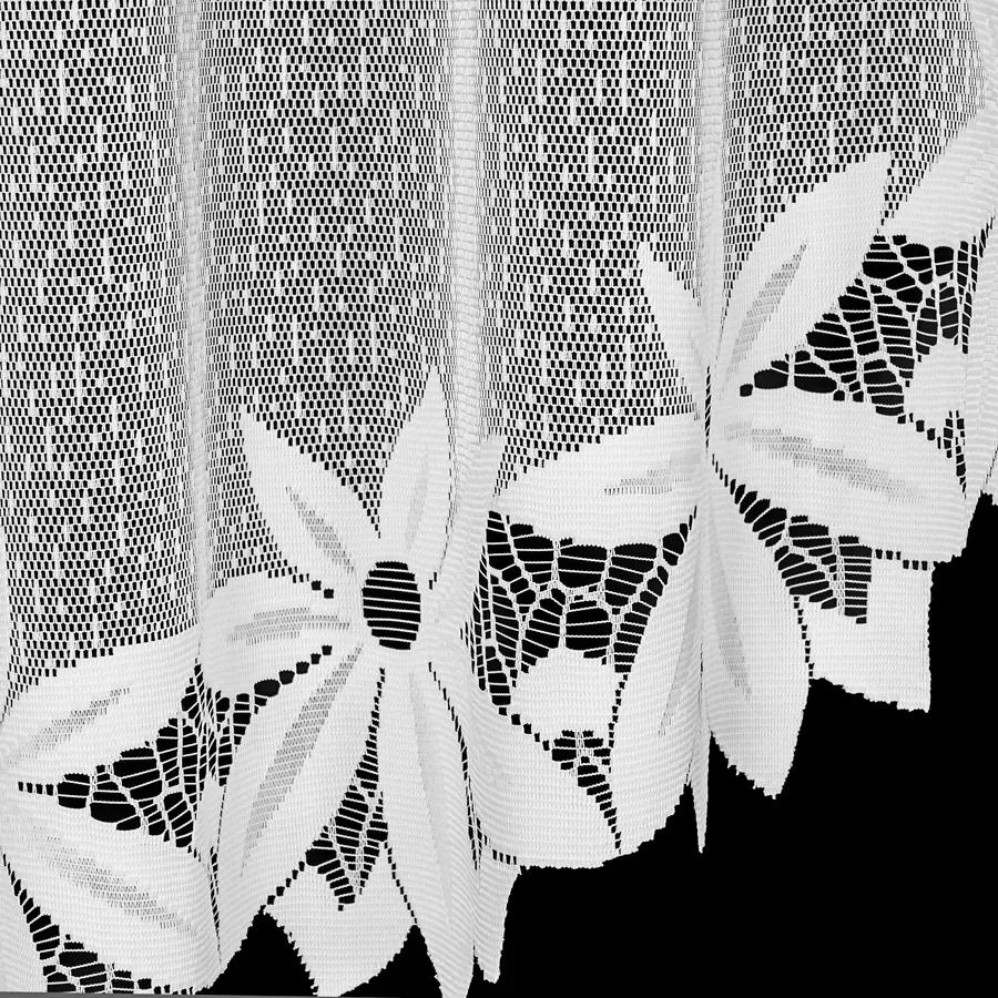Dekorační oblouková krátká záclona na žabky JADWIGA 150 bílá 400x150 cm MyBestHome