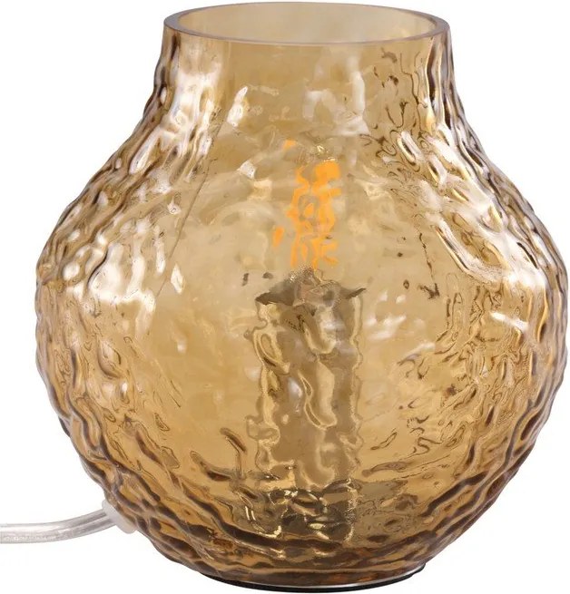Jantarová skleněná stolní lampa (výška 15 cm) Breen – Jotex