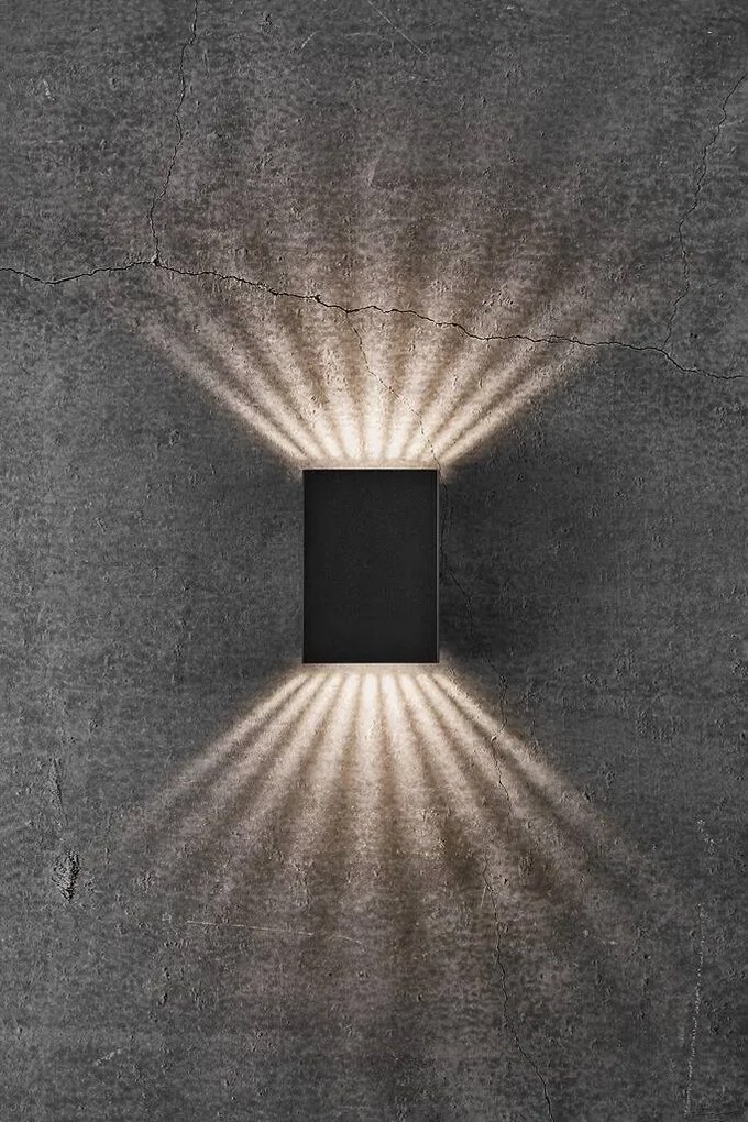 NOR 2019041003 Venkovní nástěnné svítidlo Fold 10 2x3,5W LED černá čirá - NORDLUX