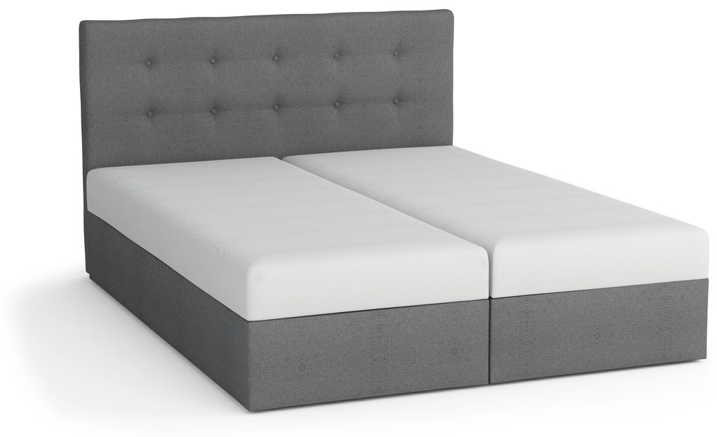 Manželská postel Boxspring 140 cm Duel 1 Comfort (béžová) (s matrací a úložným prostorem). 1055804