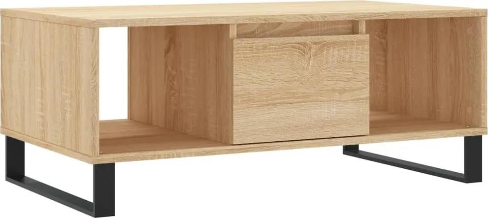 vidaXL Konferenční stolek 90 x 50 x 36,5 cm kompozitní dřevo [830599] Barva: Bílá