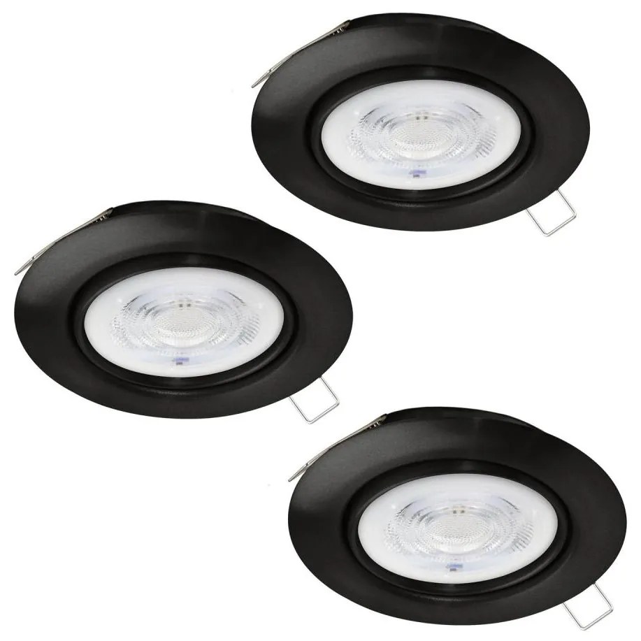 Eglo 901755 - SADA 3x LED Podhledové svítidlo FAVAZZINA 1xGU10/4W/230V černá