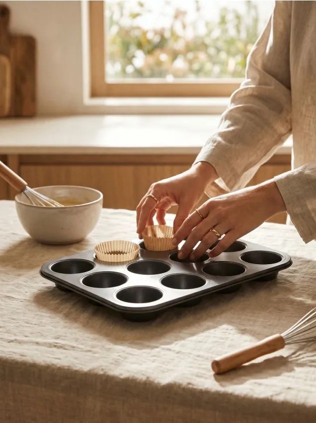 Sinsay - Forma na pečení muffinů z uhlíkové oceli - černá