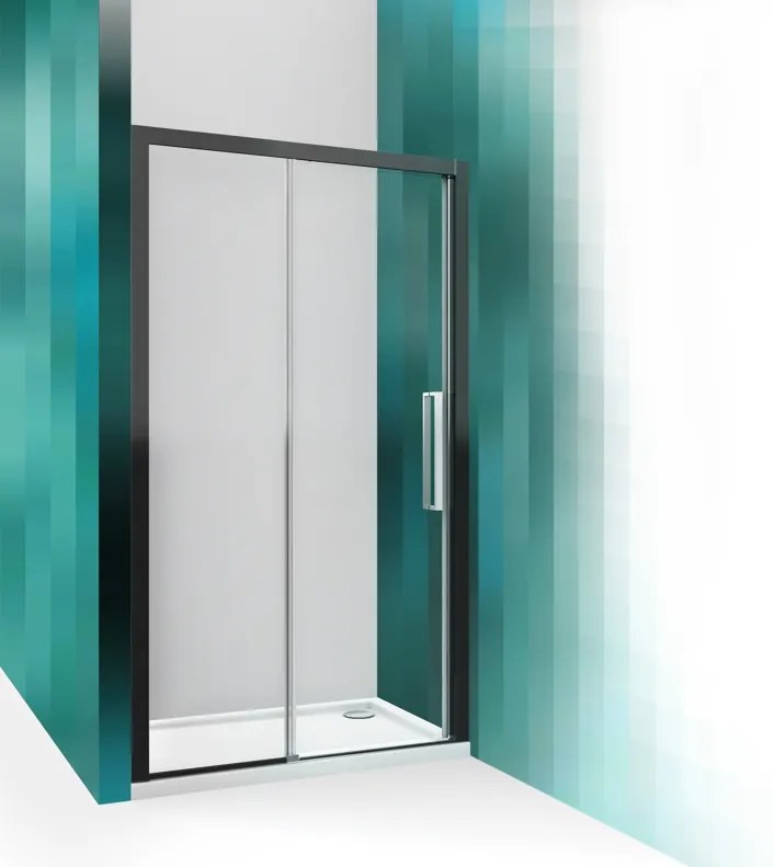 Sprchové dveře Roltechnik ECD2P / 1500 / 2050 - černý elox / transparent, 565-150000P-05-02