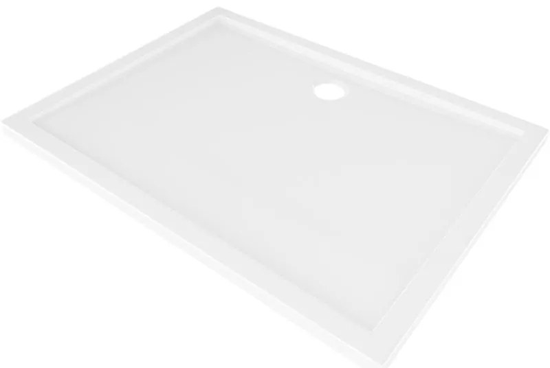 Mexen Flow obdélníkový sprchový kout slim 90 x 80 cm, bílý lesk - 46R108090