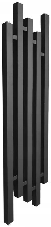 Regnis PORK, topné těleso 320x1000mm s jednootvorovým levým dolním připojením 50mm, 630W, černá matná, PORK100/30/LD50/BLACK