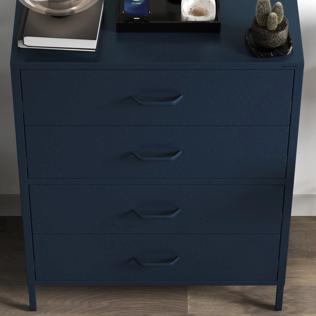 Komoda CARLA, 800 x 1015 x 400 mm, Modern: tmavě modrá barva