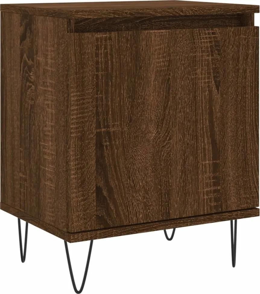 vidaXL Noční stolek 40 x 30 x 50 cm kompozitní dřevo [826842] Barva: hnědý dub