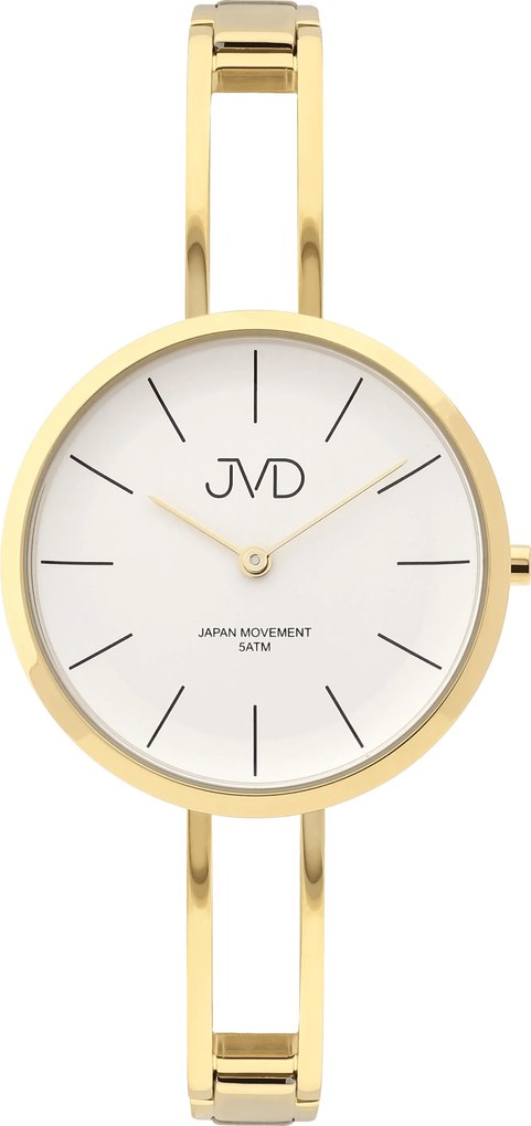 Zlacené dámské elegantní šperkové náramkové hodinky JVD J4188.2
