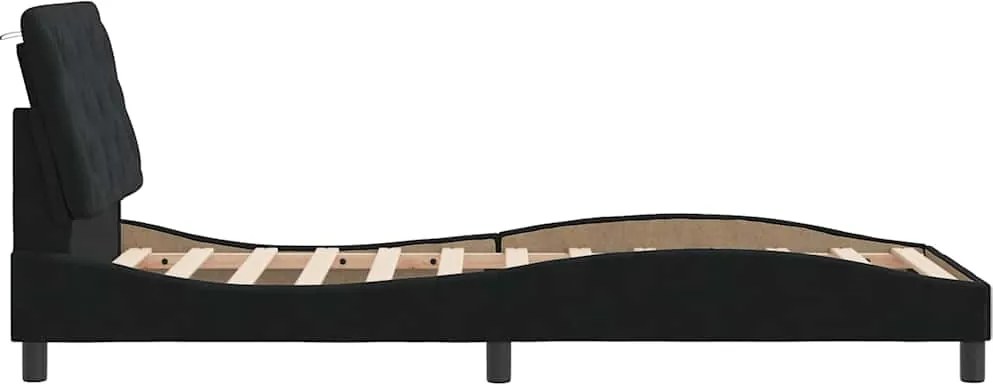 Rám postele bez matrace černý 90x190 cm samet 3207895