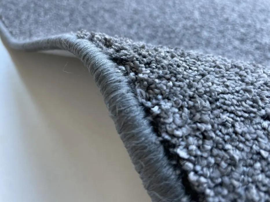 Vopi Kusový koberec Capri šedý Kulatý 67 cm průměr