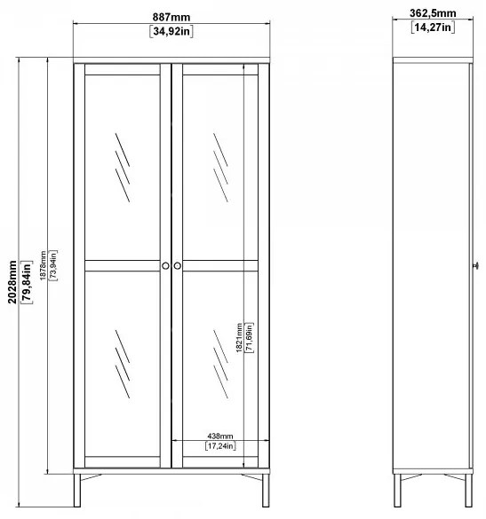 FALCO Čínský kabinet Roma 89020 bílá