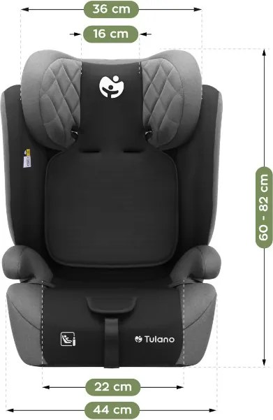Autosedačka Zooma 25 i‑Size černá / šedá