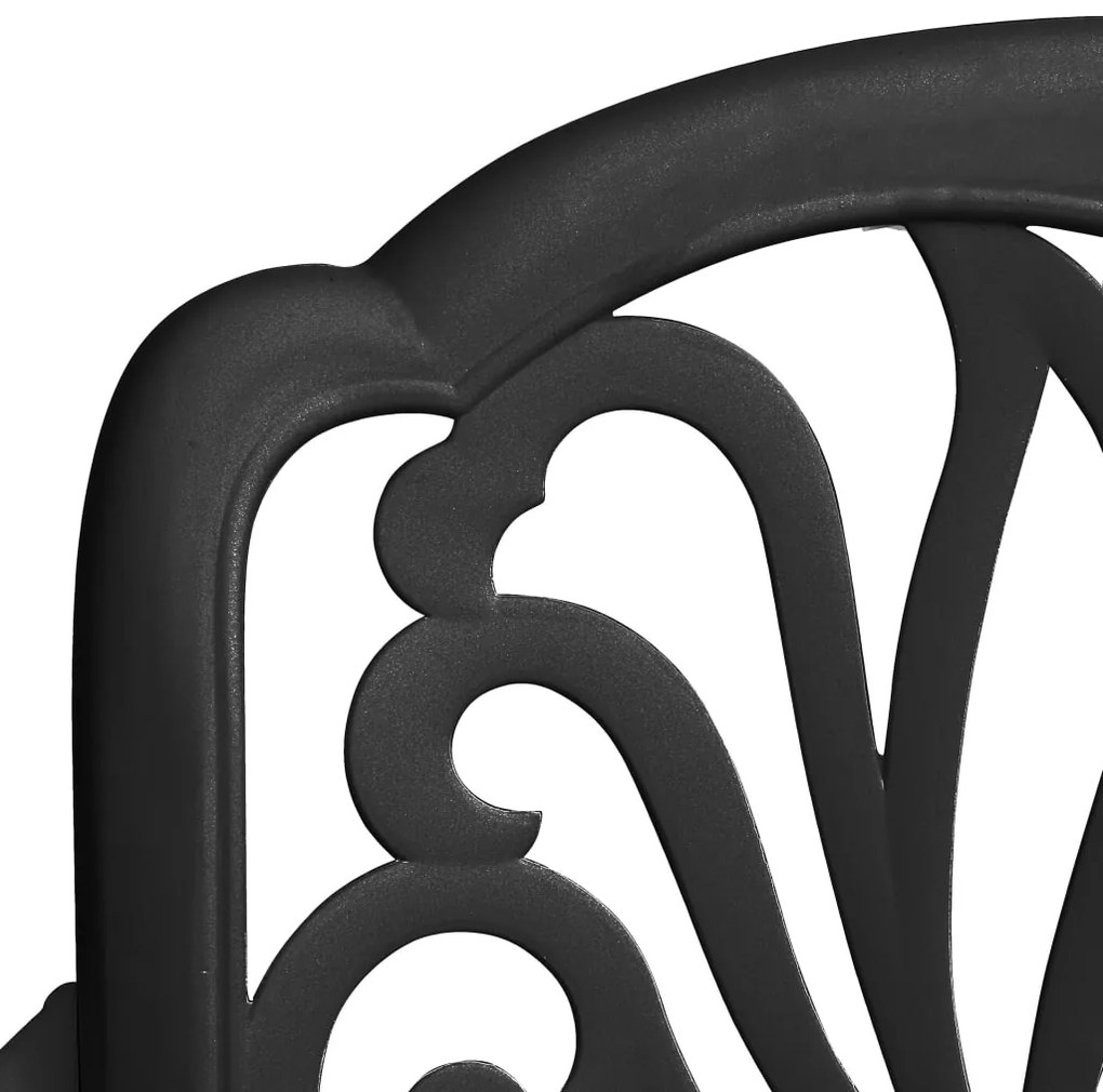 Zahradní židle Bosq - litý hliník - 2 ks | černé
