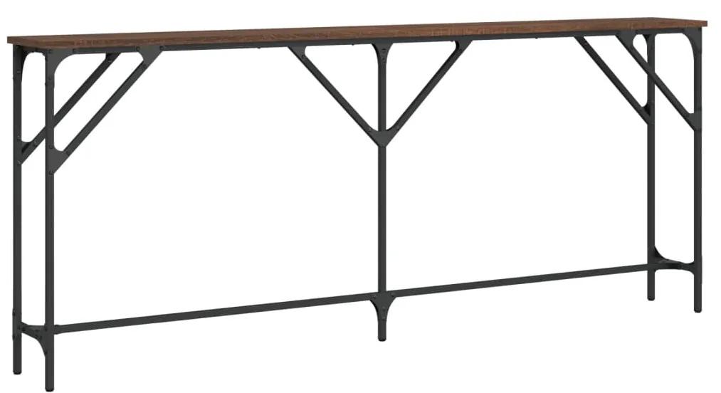 vidaXL Konzolový stolek hnědý dub 180 x 23 x 75 cm kompozitní dřevo