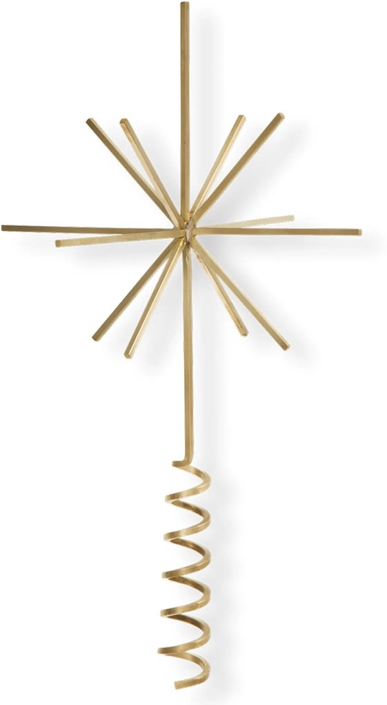 ferm LIVING Vánoční ozdoba / špice na stromeček Brass, zlatá barva, kov