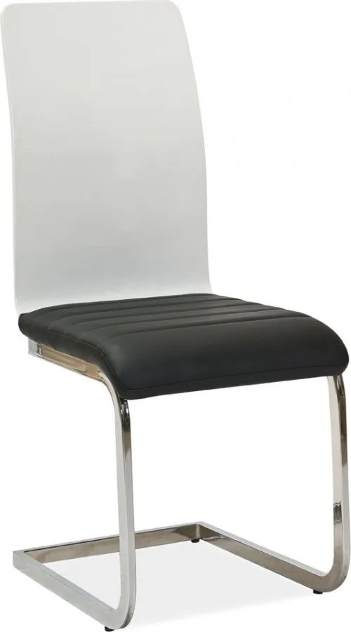 Casarredo Jídelní čalouněná židle H-791 černá/bílá