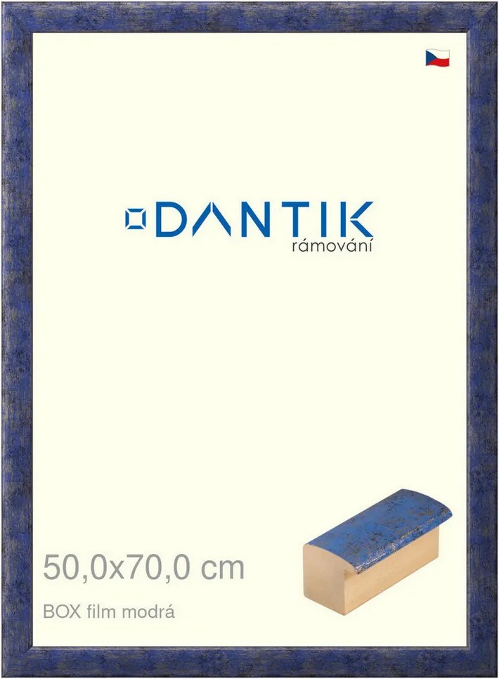 DANTIK rámeček 50x70 | BOX film modrá (Plexi Čiré)