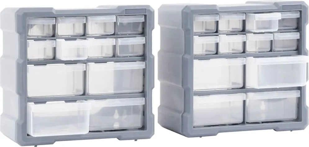 Organizéry s 12 zásuvkami 2 ks 26,5 x 16 x 26 cm 147582