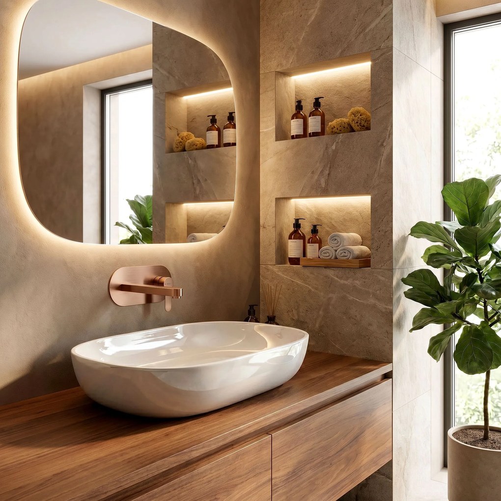 Rea, Podomítková vanová baterie REA Arcos Brush Copper, REA-B6976