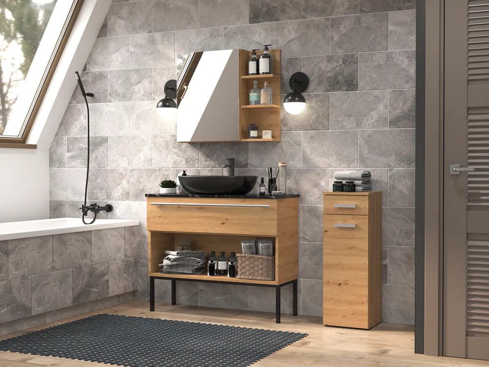 Nízká koupelnová skříňka NEL V DS dub artisan