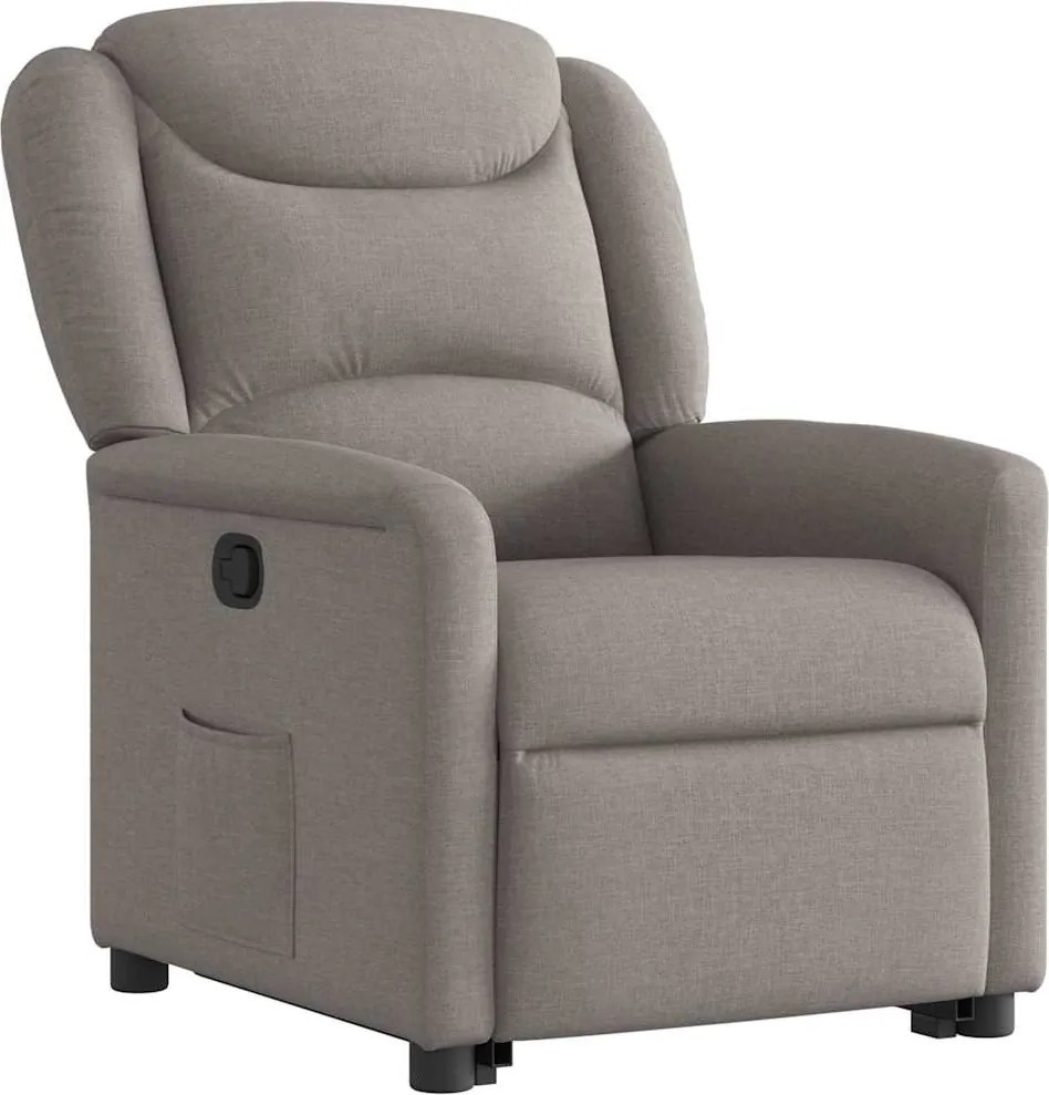 Zvedací polohovací křeslo taupe textil 3303201