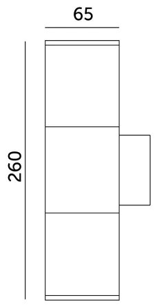 Venkovní nástěnné svítidlo 2xGU10/35W/230V IP54 kulatý černá