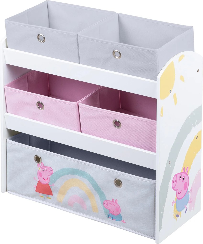 Roba Hrazený regál »Peppa Pig«, s látkovými boxy.