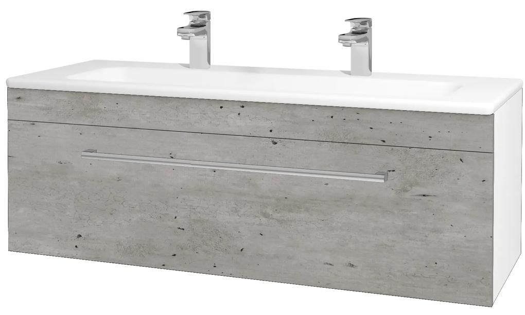 Dřevojas Koupelnová skříň ASTON SZZ 120 Varianta: N01 Bílá lesk / Úchytka T04 / D15 Nebraska