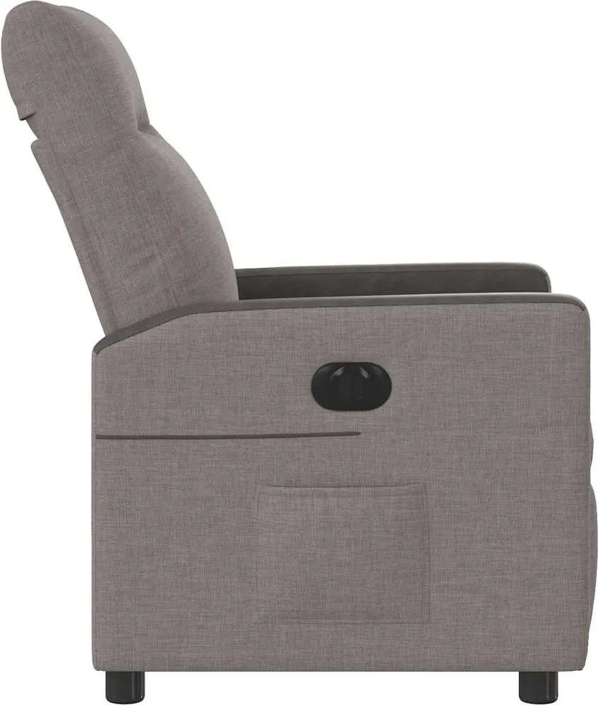 Elektrické polohovací křeslo taupe textil 3324043