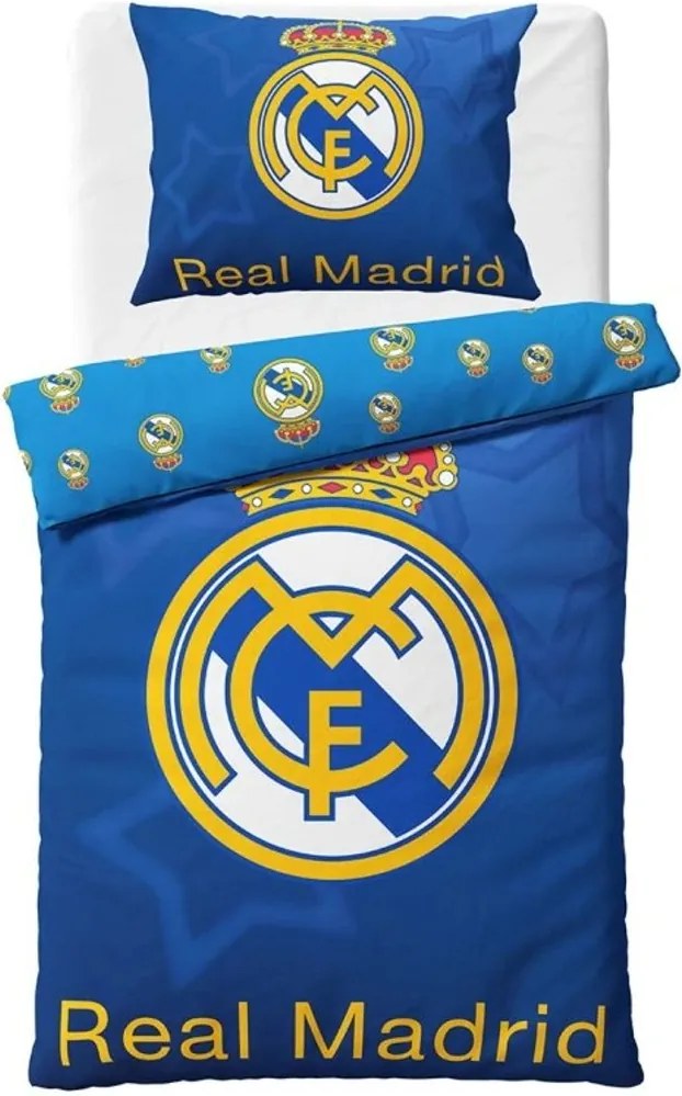 Bavlněné ložní povlečení FC Real Madrid - Blue Stars - rozbalené
