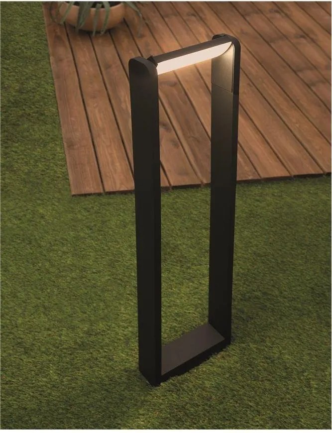 NV 9195061 Venkovní sloupkové svítidlo VOLVER černý litý hliník akrylový difuzor LED 7W 3000K 220-240V 150st. IP54 - NOVA LUCE