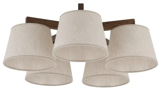 BRILAGI - LED Přisazený lustr LATTE 5xE27/15W/230V borovice/krémová