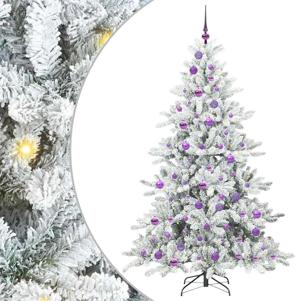 Umělý Skládací Vánoční Strom s stojanem Bílá 180 cm PVC a ocel 3397724