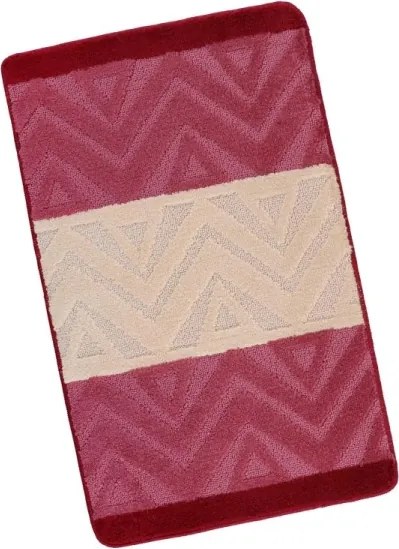 Bellatex koupelnová předložka BANY 60x100 cm Chevron burgundy