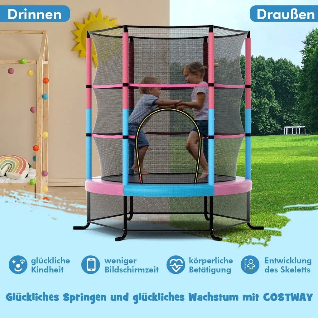 Costway Zahradní trampolína Ø165 cm s ochrannou sítí trampolína