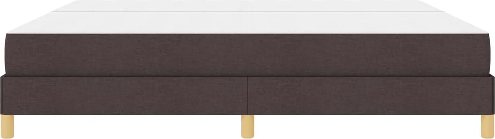 Postel s boxspringem s matrací Tmavě hnědá 200 x 200 cm textil 3398594