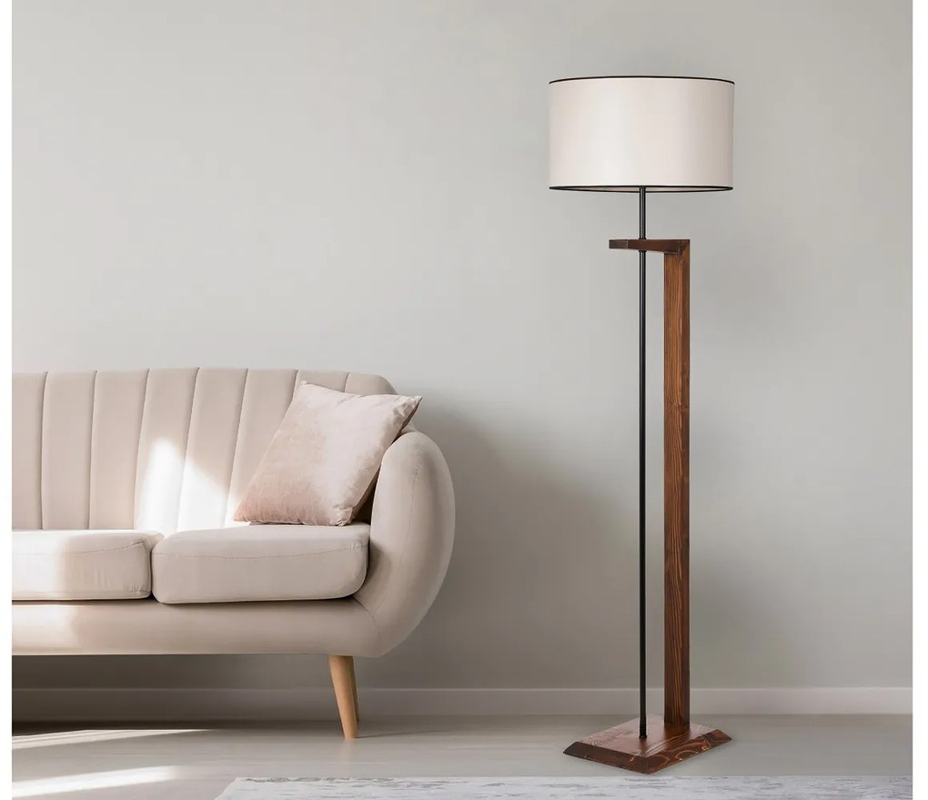 Designová stojanová lampa Jadey 163 cm krémová