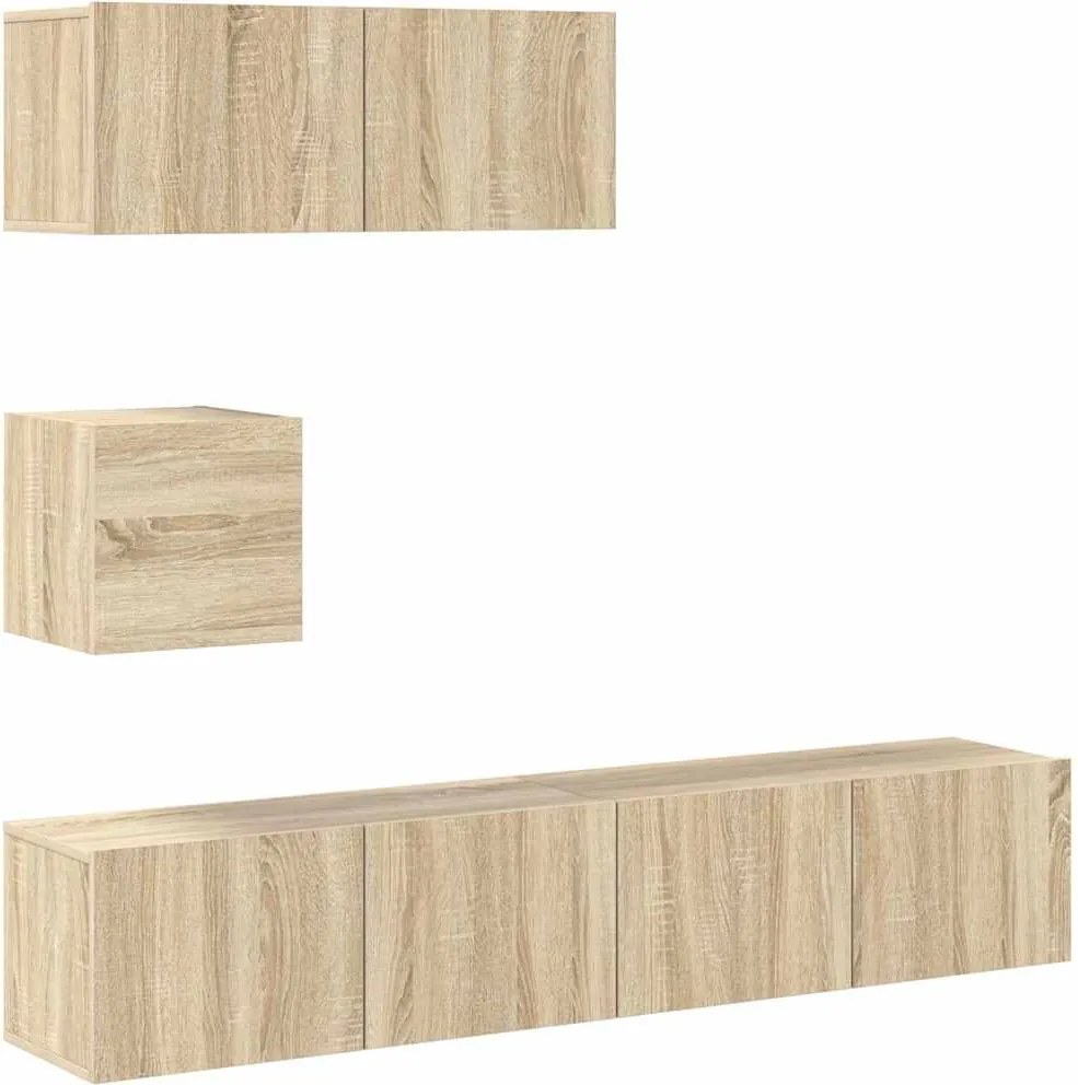 4dílný set TV skříněk dub sonoma kompozitní dřevo 3114648
