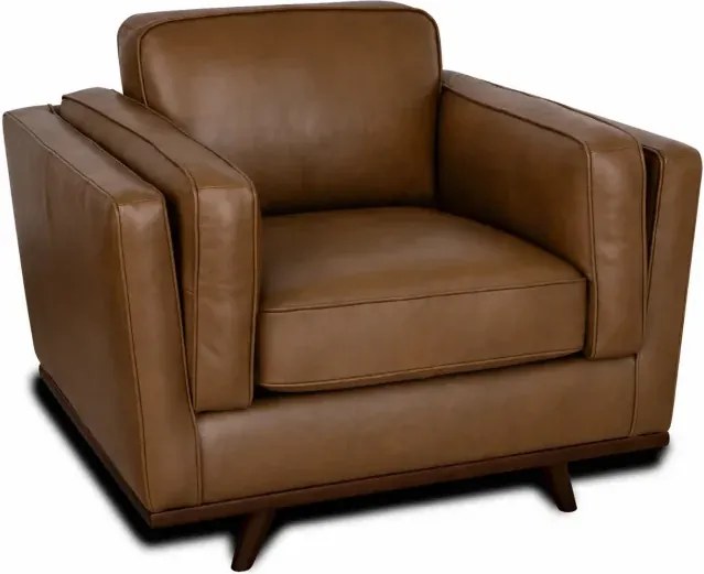 Kožené křeslo CHASE 1,5P, hnědá (sassari 312 caramel)