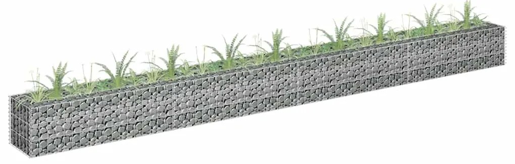 Gabionový vyvýšený záhon pozinkovaná ocel 360 x 30 x 30 cm 145641