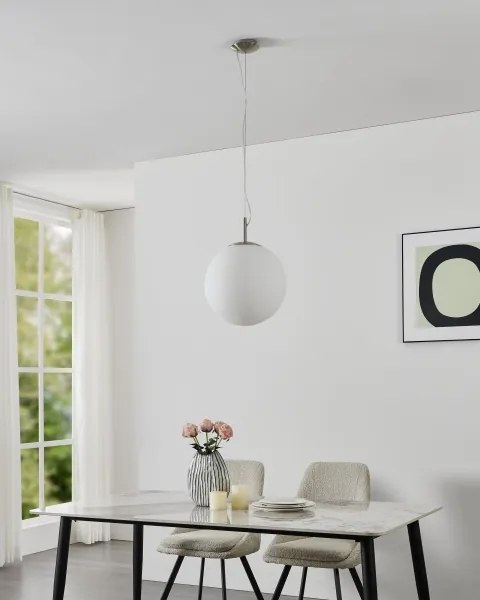Eglo 63269 - Lustr na lanku PIEDALE 1xE27/60W/230V pr. 35 cm matný chrom