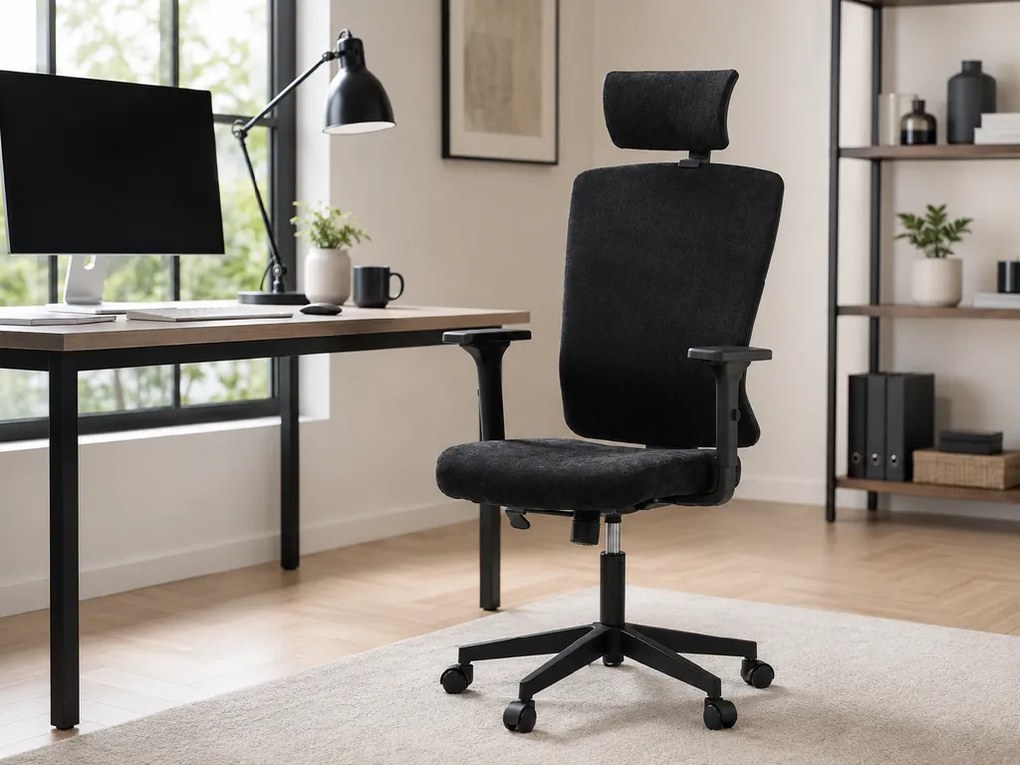 Ergonomická kancelářská židle ARLO - černá látka