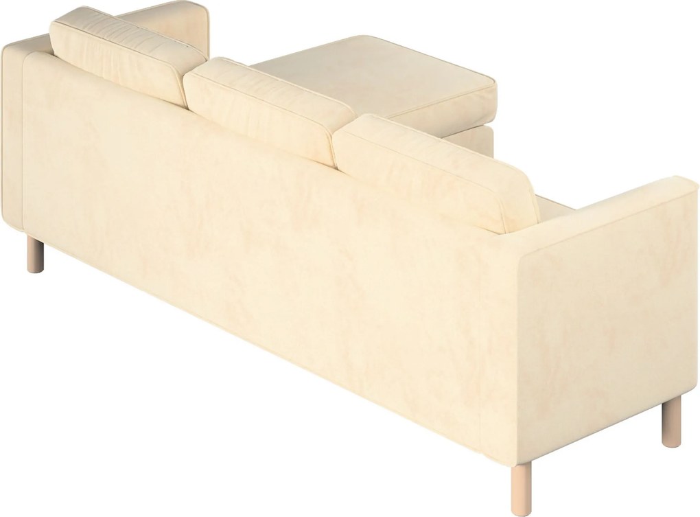 Potah na pohovku Pärup pro 3 místa s lehátkem barva ekr látka lesklé, sametová